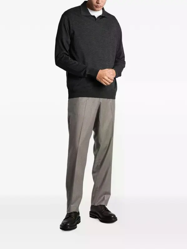 BALLANTYNE Long-sleeve Polo Collar Sweater