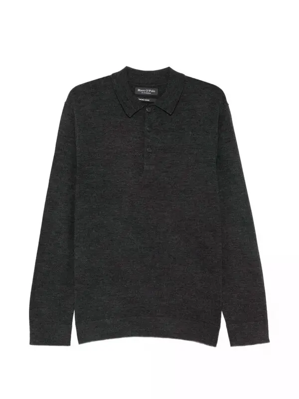 Marc O'polo Long-sleeved Wool Polo Shirt