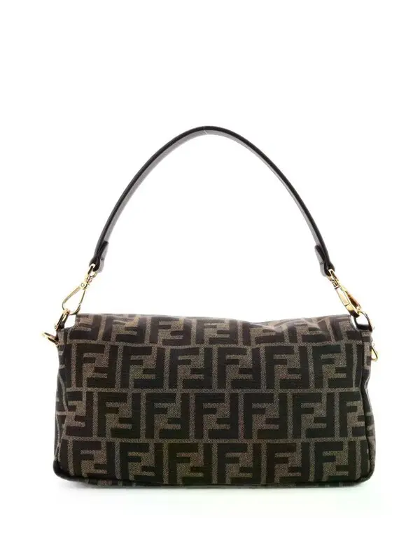 Fendi Baguette Nm Bag Zucca Canvas Medium Shoulder Bag