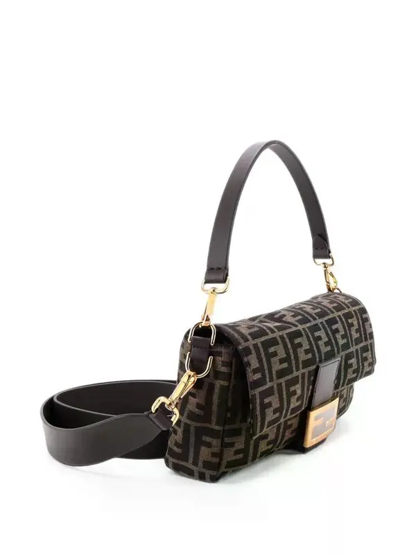 Fendi Baguette Nm Bag Zucca Canvas Medium Shoulder Bag