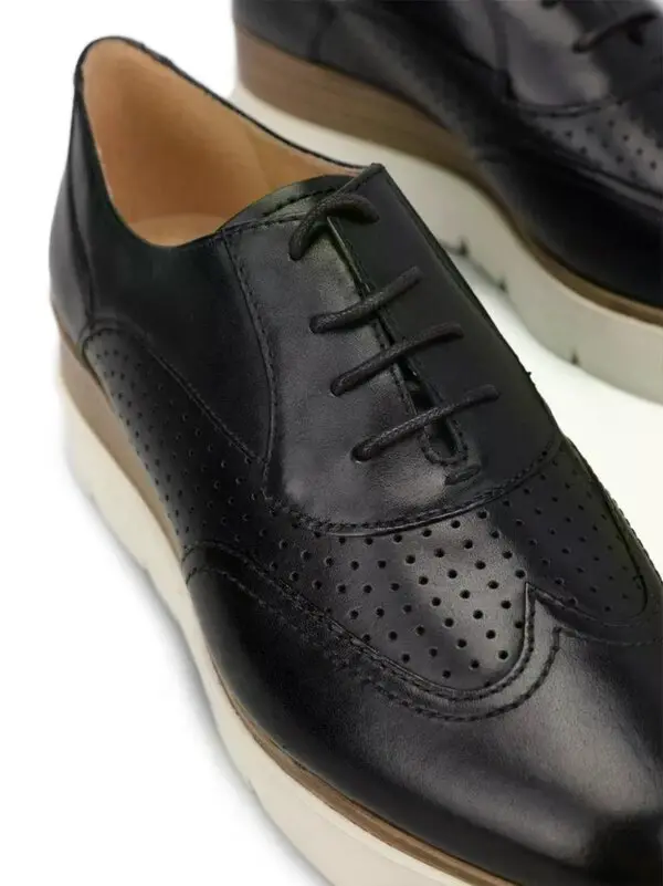 Geox Brogue-detail Platform Oxford Shoes