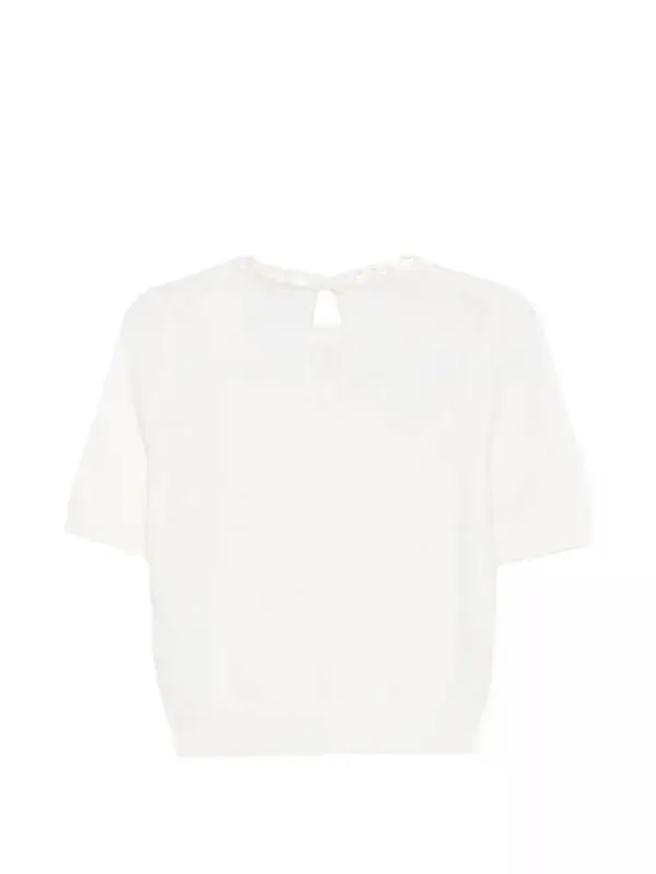 SEMICOUTURE Sequin-embellished Short-sleeve T-shirt - White