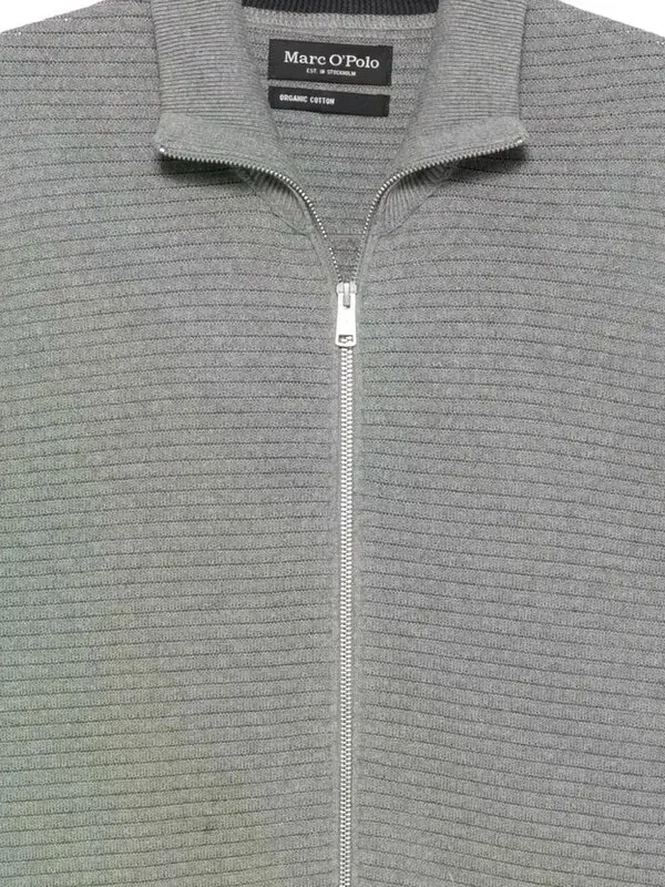 Marc O'polo Ribbed Zip-up Cardigan