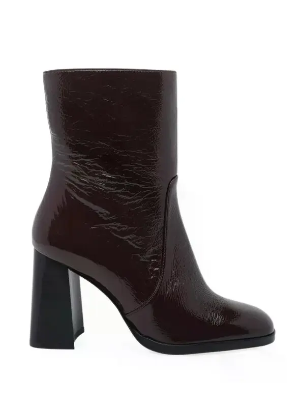 STUART WEITZMAN Patent-finish Block-heel Ankle Boots