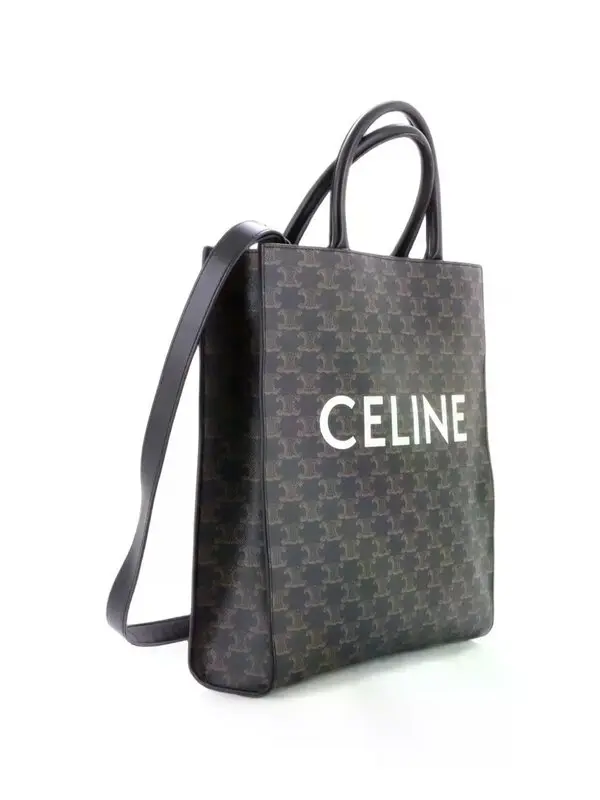 Celine Vertical Cabas Triomphe Coated Canvas Medium Tote Bag