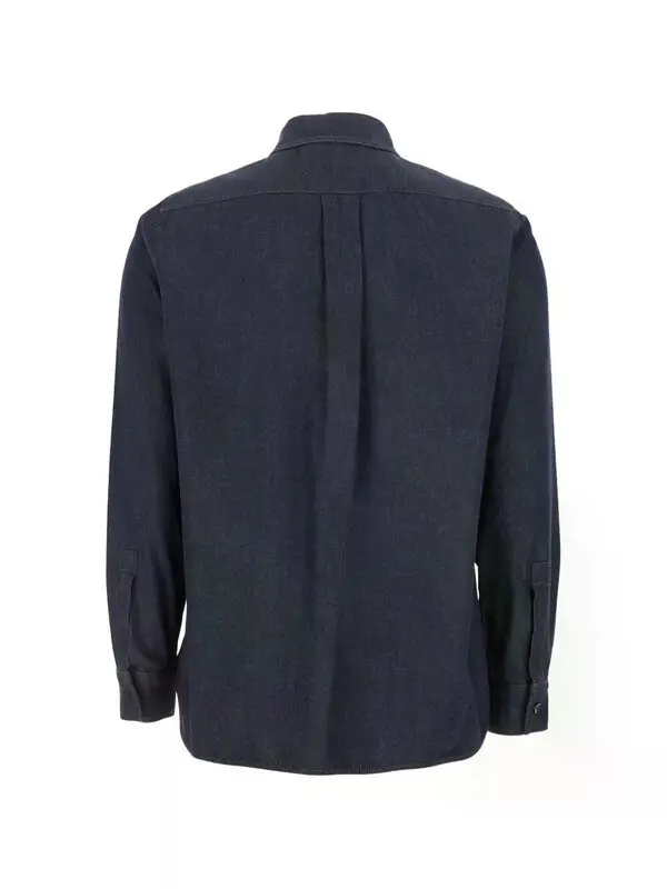 Max Mara Logo-embroidered Denim Shirt