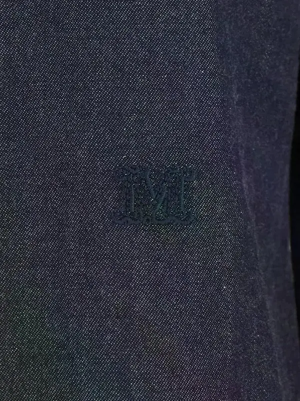 Max Mara Logo-embroidered Denim Shirt