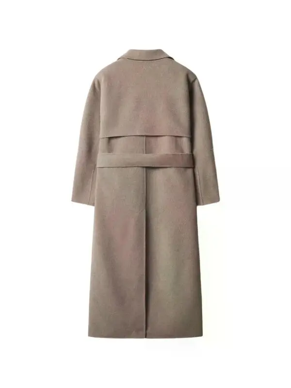 Maison Kitsuné Belted Brushed-finish Coat