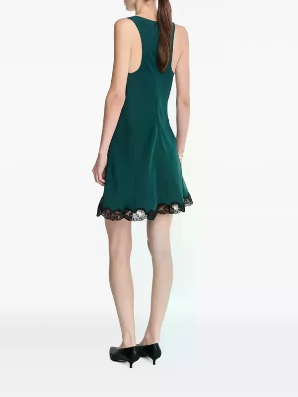 Maria Mcmanus Lace-hem Scoop-neck Mini Dress