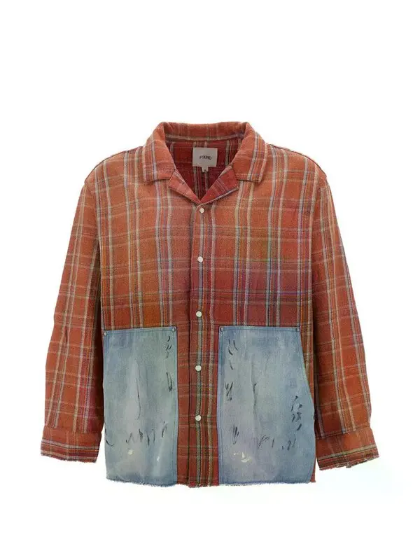 FOUND Plaid Denim Shirt