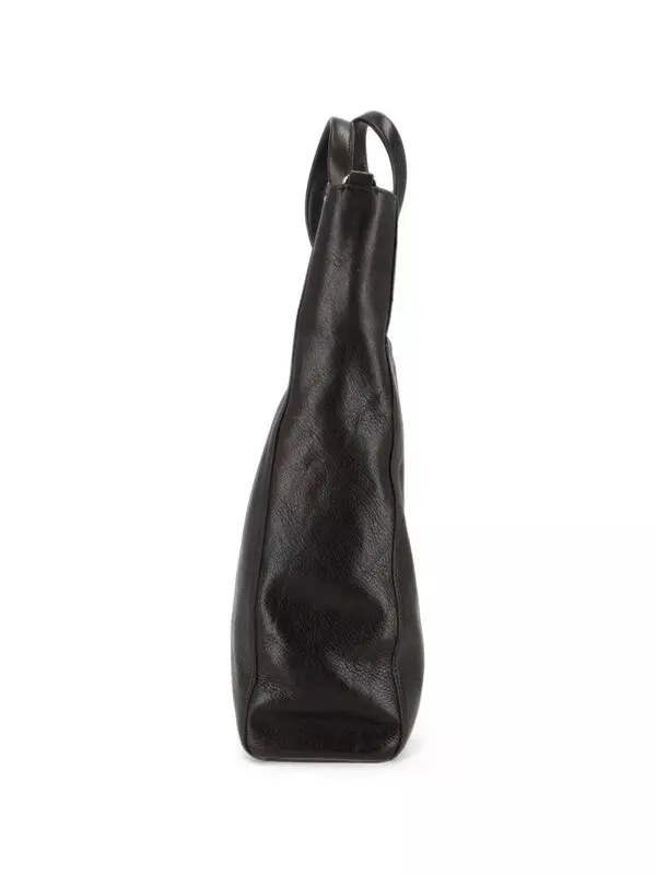 Orciani Work Lagoon Leather Tote Bag