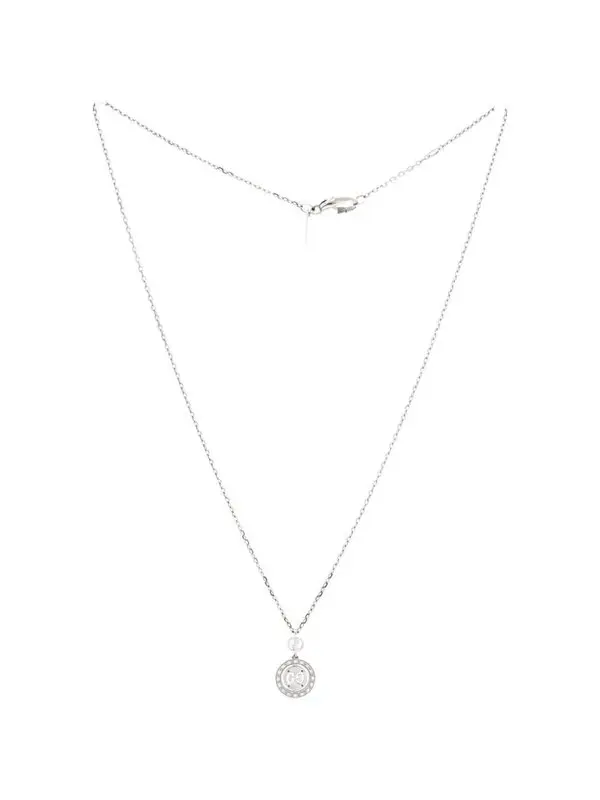 Gucci Icon Twirl 18k White Gold With Diamonds Necklace - Silver