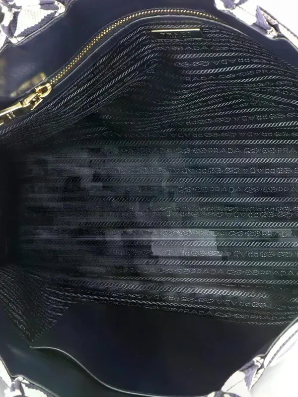Prada Symbole Shopper Jacquard Large Tote Bag