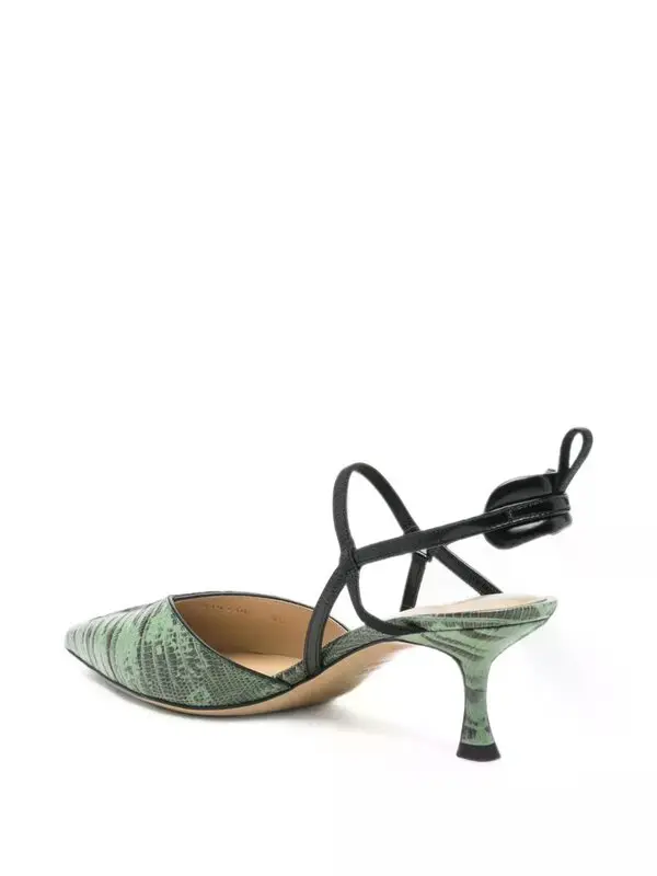 Fendi Colibri Snake-print Pumps - Green