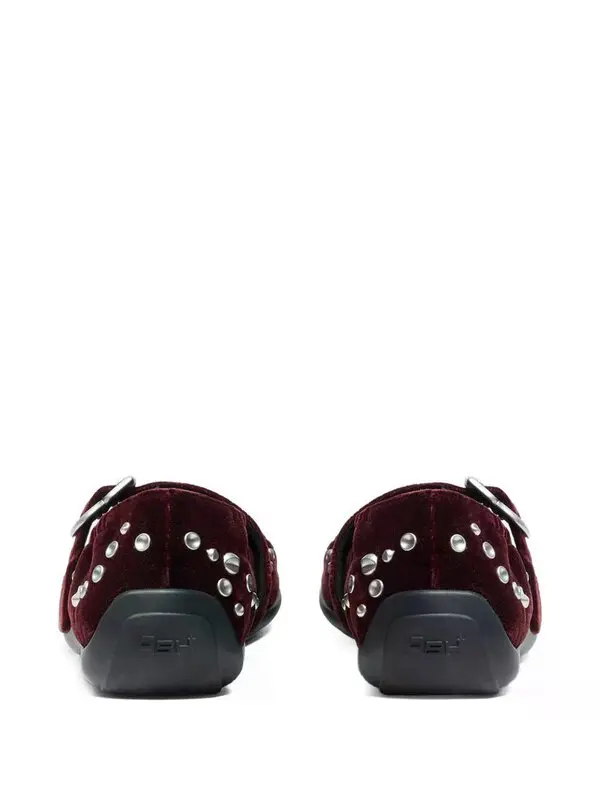 Ash Mimosa Studded Ballet Flats - Red
