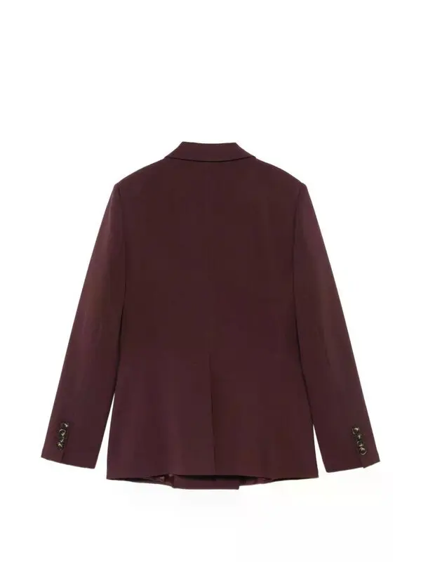 CENERE GB Double-breasted Peak-lapel Blazer - Red