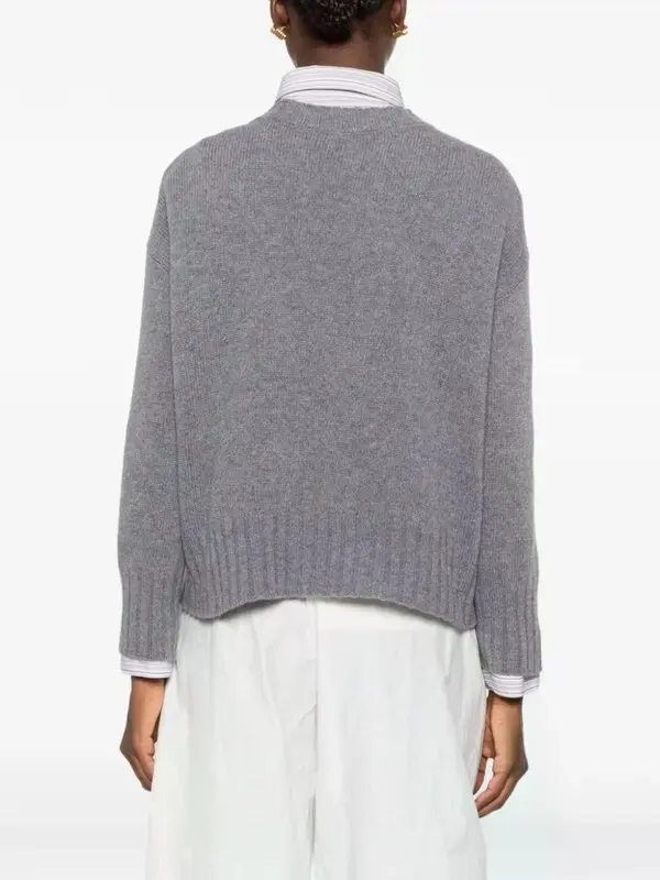 BASE MILANO V-neck Patch-pocket Cardigan