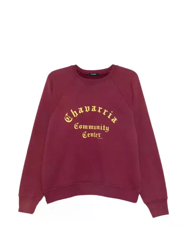 WILLY CHAVARRIA Logo-print Raglan-sleeve Sweater