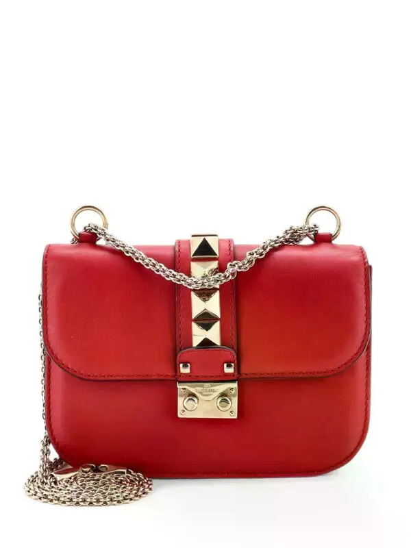 Valentino Garavani Glam Lock Leather Small Shoulder Bag