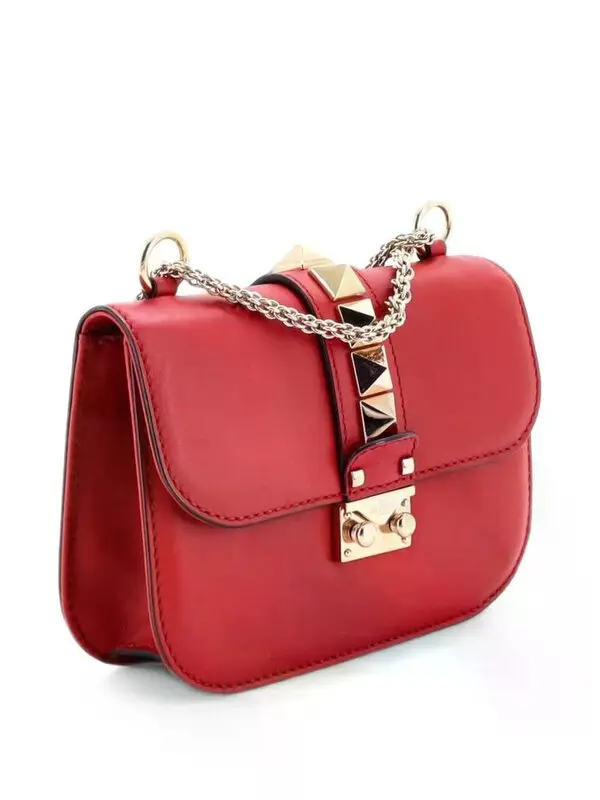 Valentino Garavani Glam Lock Leather Small Shoulder Bag