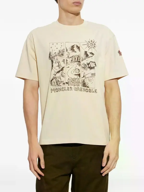 Moncler Mountain Landscape Graphic-print T-shirt