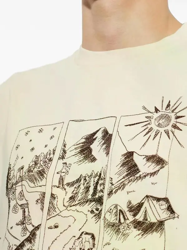 Moncler Mountain Landscape Graphic-print T-shirt