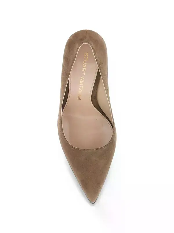 STUART WEITZMAN Pointed-toe Suede Pumps