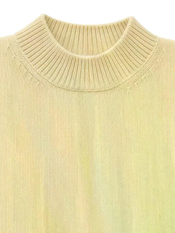 ANDRÈ MAURICE Ribbed-knit Mock-neck Sweater