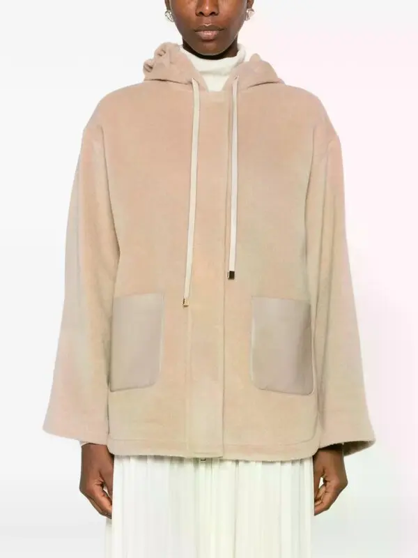 Fabiana Filippi Hooded Leather-patch Coat