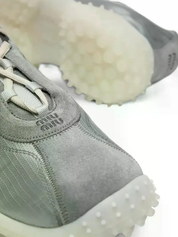 Miu Miu Bubble Technical-fabric And Suede Sneakers