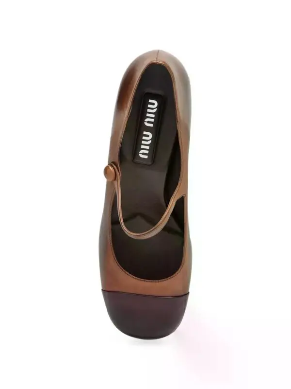 Miu Miu Cap-toe Block-heel Pumps