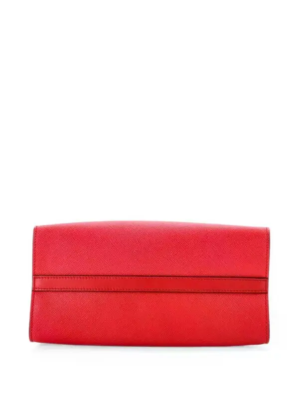 Prada Paradigme Tote Saffiano With City Calf Small Satchel - Red