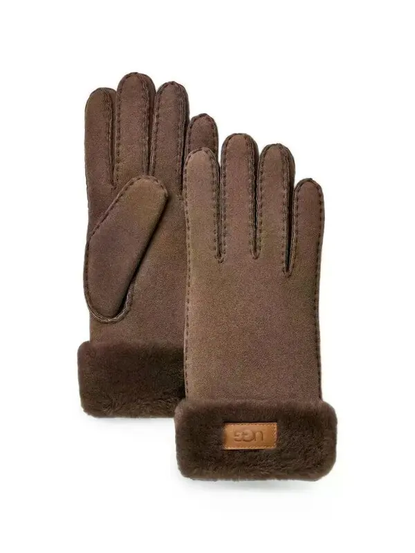 UGG Shearling-trim Suede Gloves