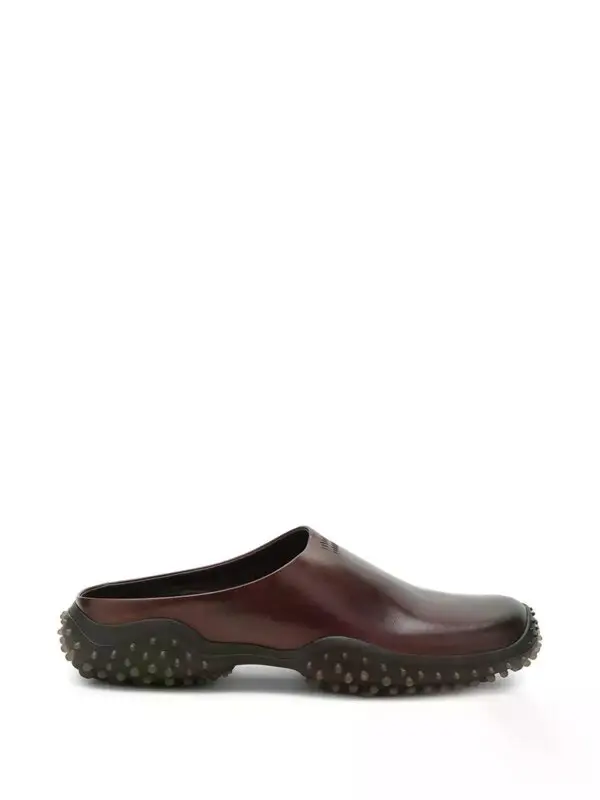 Miu Miu Leather Mules - Brown