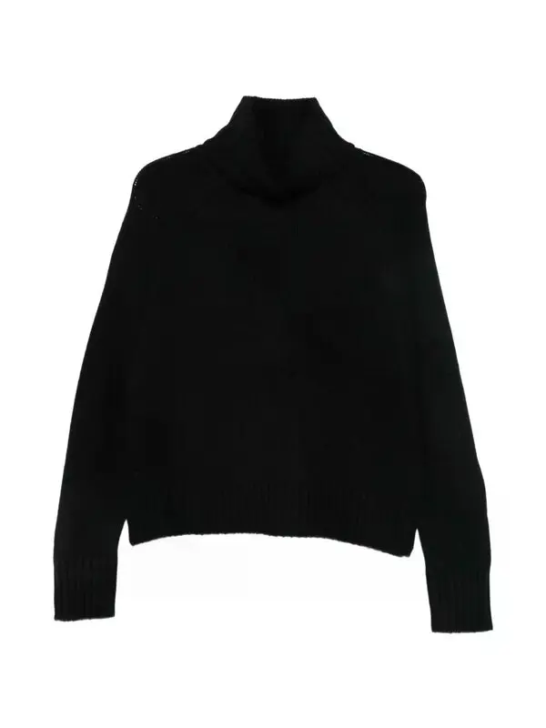 ALLUDE Roll-neck Raglan-sleeve Sweater