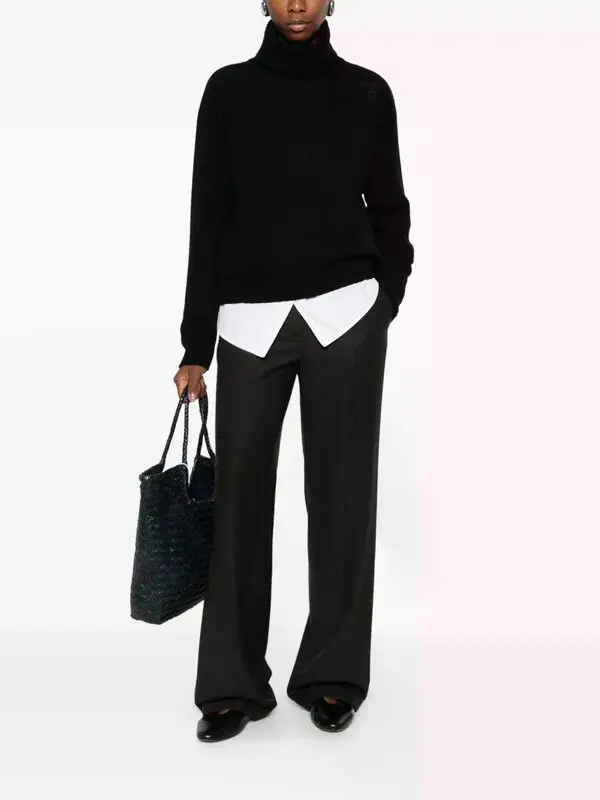 ALLUDE Roll-neck Raglan-sleeve Sweater