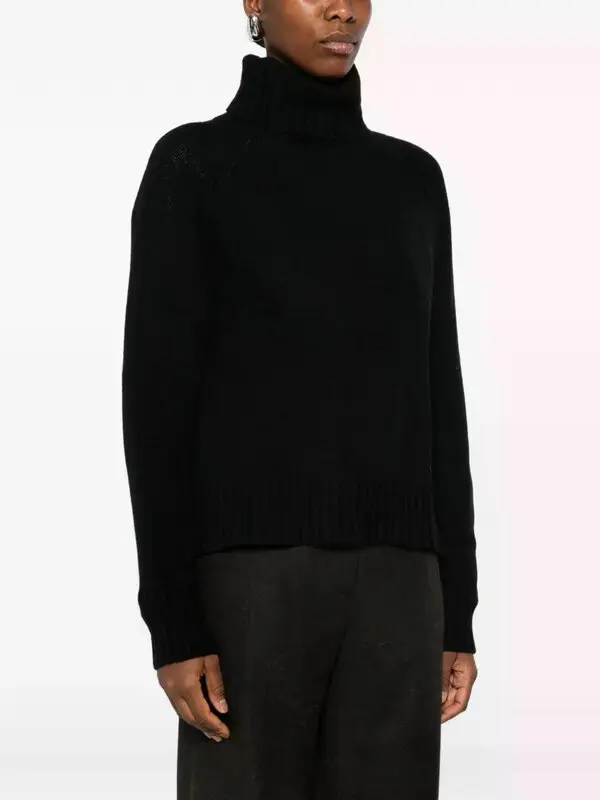 ALLUDE Roll-neck Raglan-sleeve Sweater