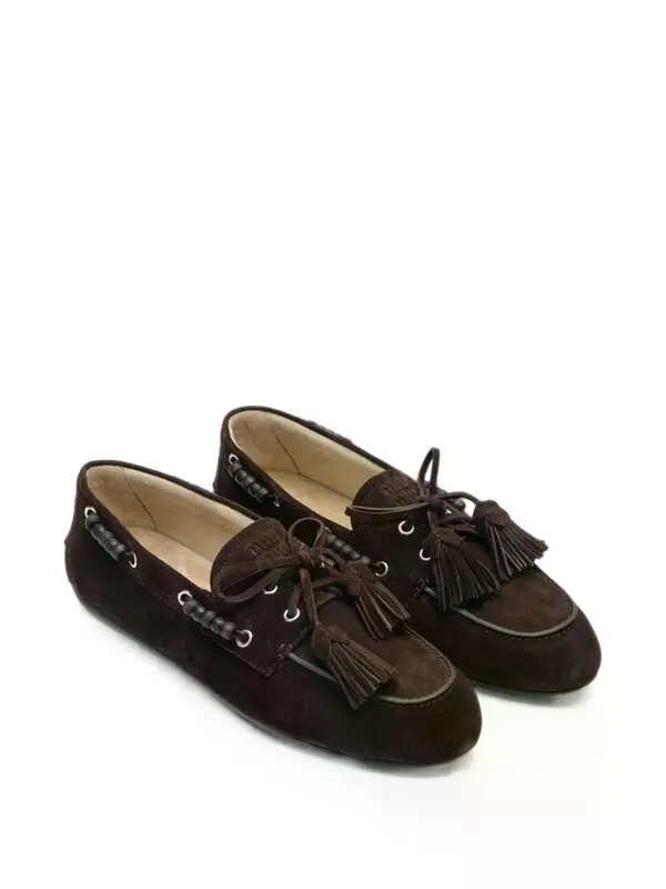 Miu Miu Suede Boat Shoes