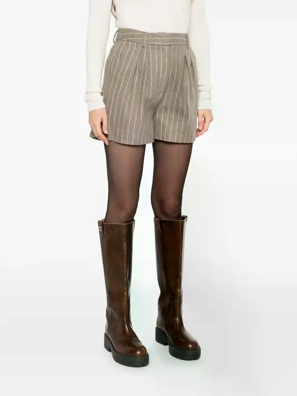 MC2 SAINT BARTH Pinstripe-pattern Pleated Shorts