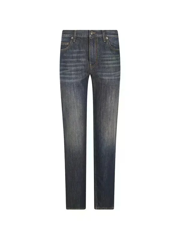Burberry Logo-patch Straight-leg Jeans