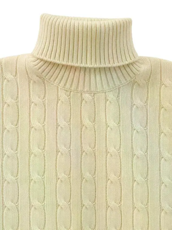 ANDRÈ MAURICE Cable-knit Roll-neck Sweater