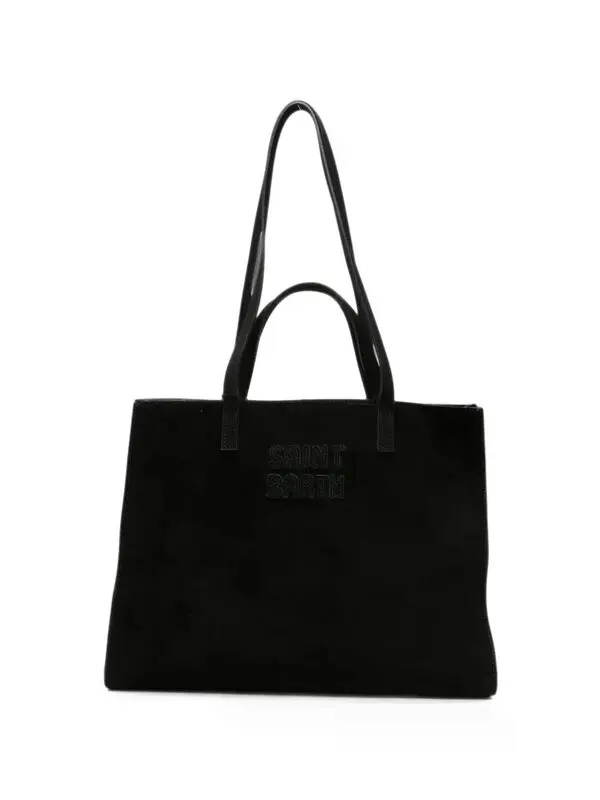 MC2 SAINT BARTH Logo-embroidered Suede Tote Bag