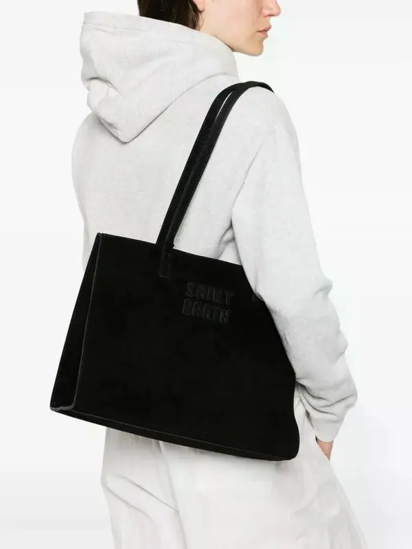 MC2 SAINT BARTH Logo-embroidered Suede Tote Bag