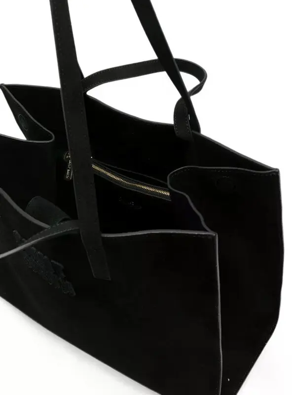 MC2 SAINT BARTH Logo-embroidered Suede Tote Bag