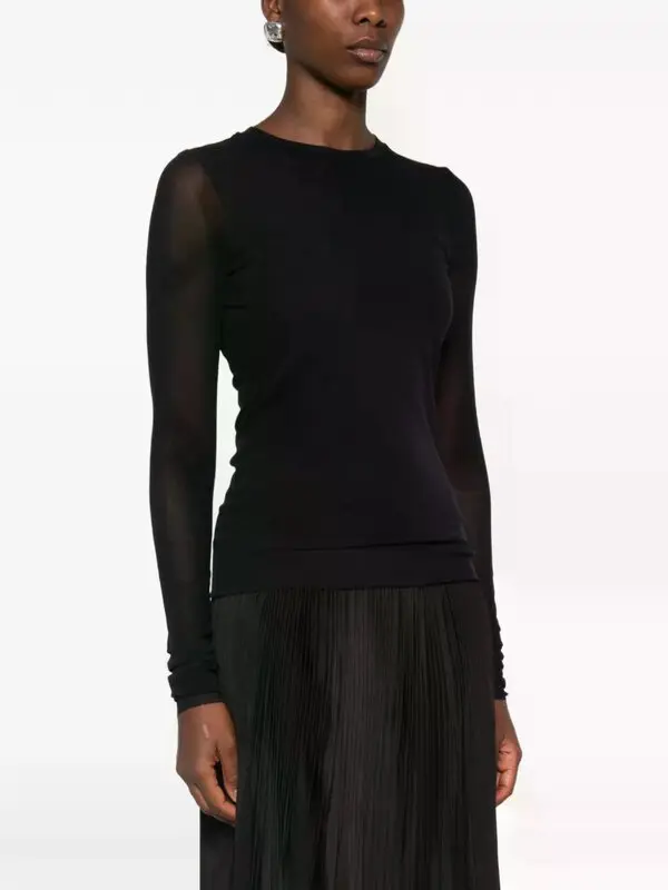 MEIMEIJ Sheer-panel Long-sleeve T-shirt