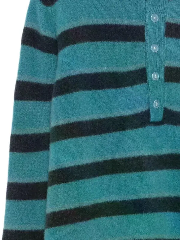LISKA Striped Button-front Sweater
