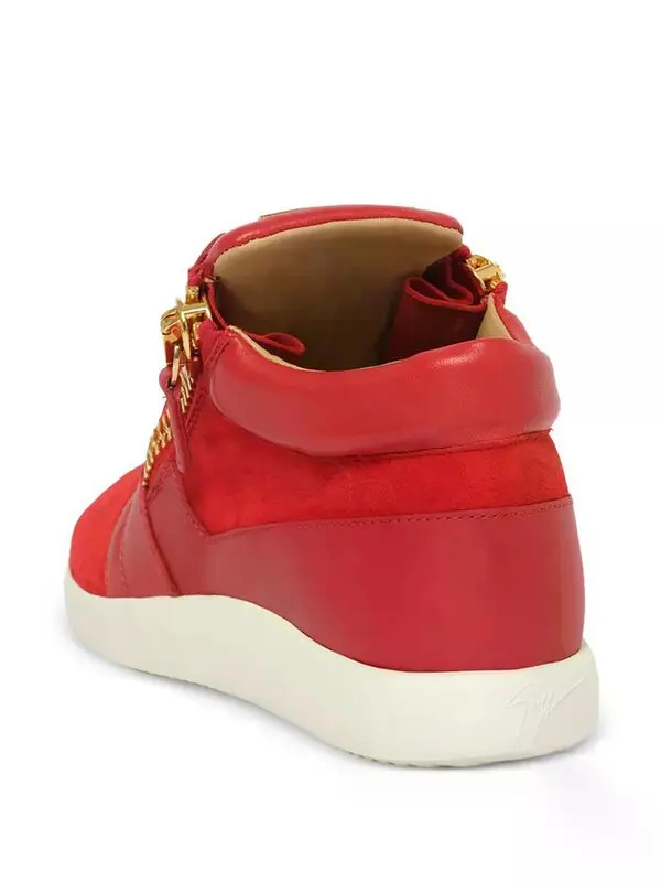 GIUSEPPE ZANOTTI Side-zip Panelled Suede Sneakers