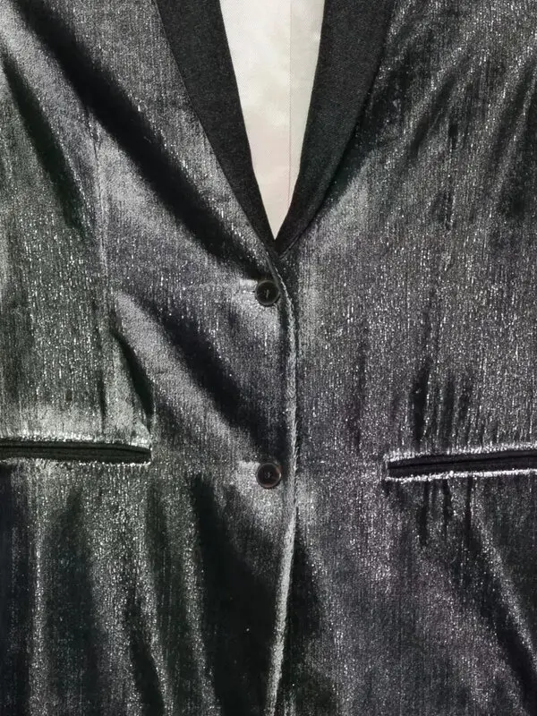 ALYSI Metallic-effect Shawl-lapel Jacket