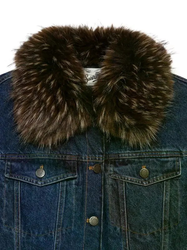 MC2 SAINT BARTH Dailys Faux-fur Collar Denim Jacket