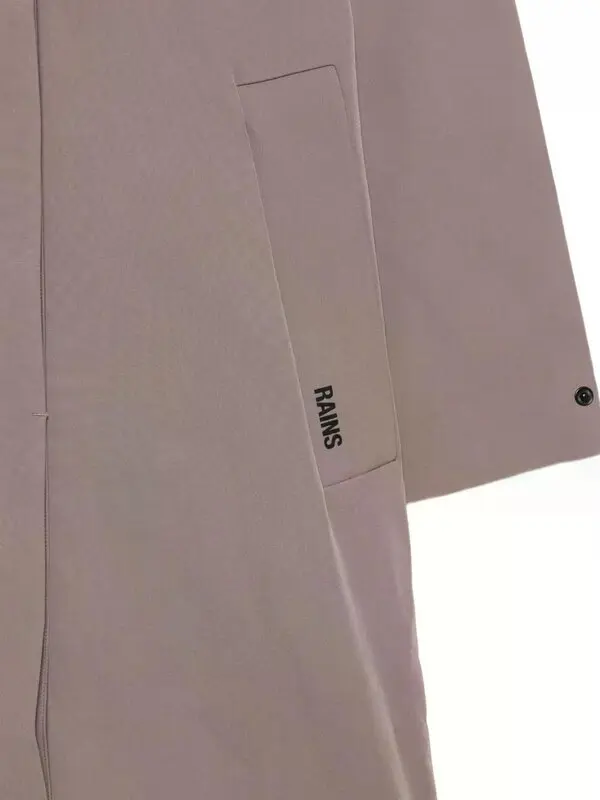 Rains Hooded Concealed-fastening Coat